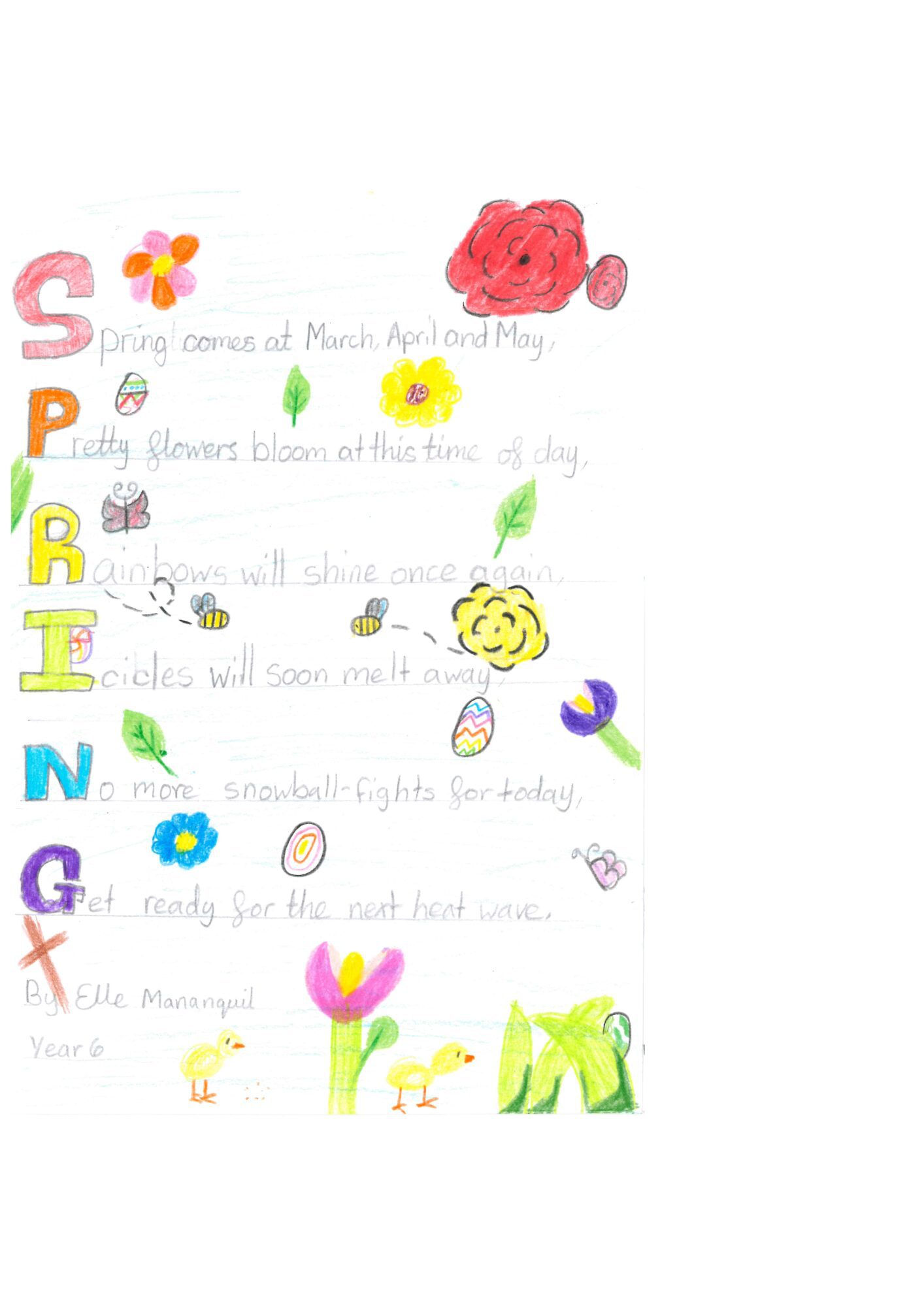 World Poetry Day – Y6 Spring Acrostics – Tiverton Academy
